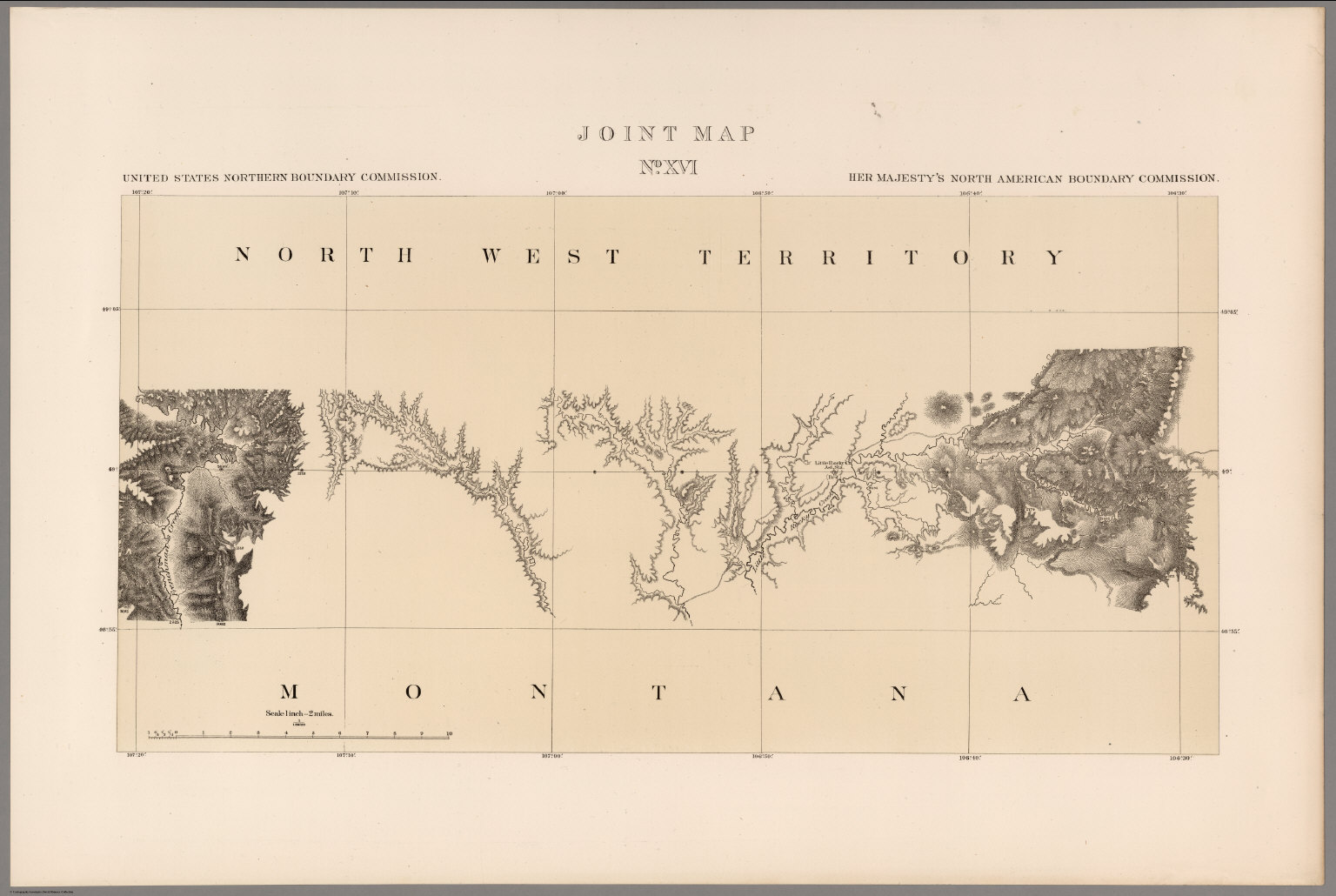 Joint Map No. XVI. United States Northern Boundary Commission ...