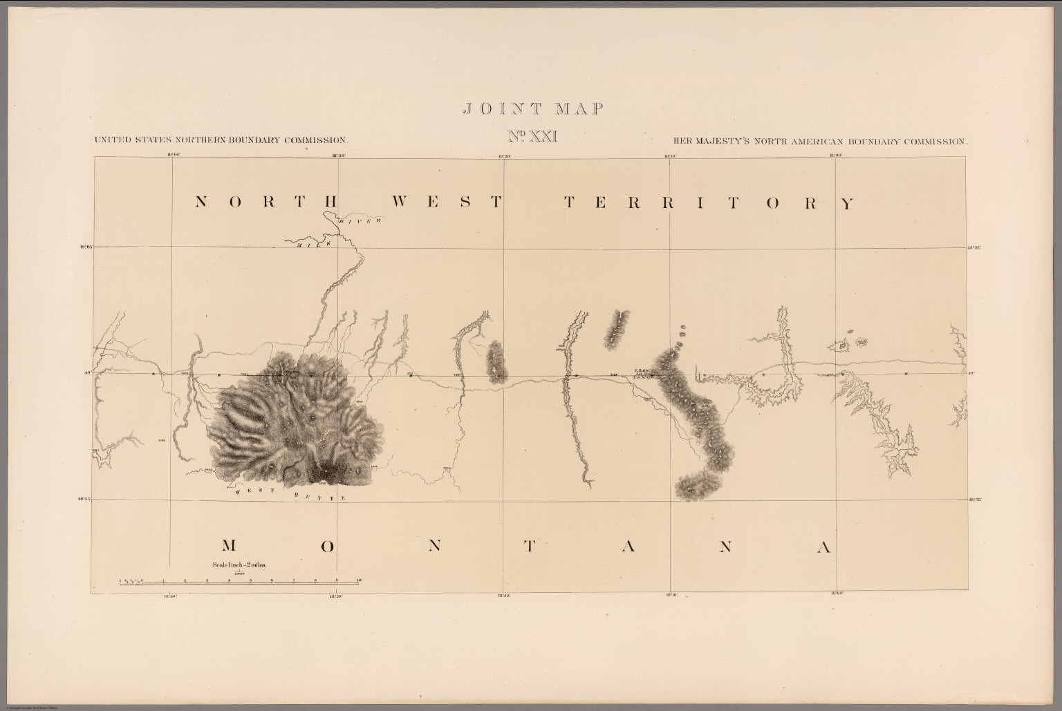 Joint Map No. XXI. United States Northern Boundary Commission ...