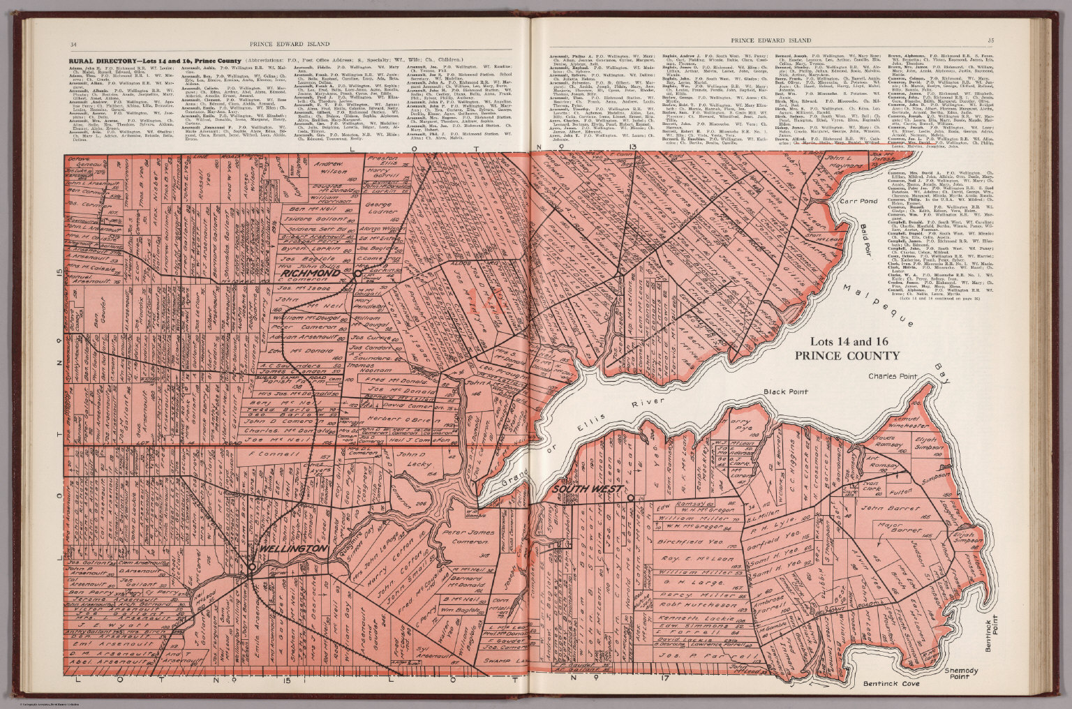 Lots 14 and 16, Prince County, Prince Edward Island. - David Rumsey ...