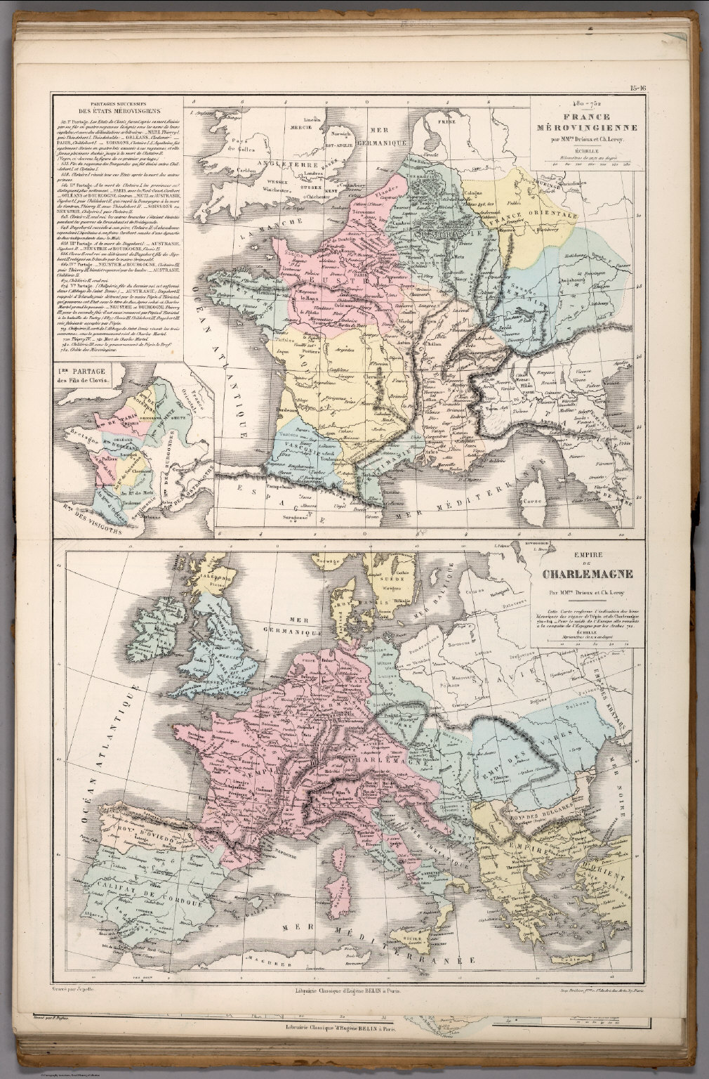 France Merovingienne. Empire de Charlemagne. - David Rumsey Historical ...