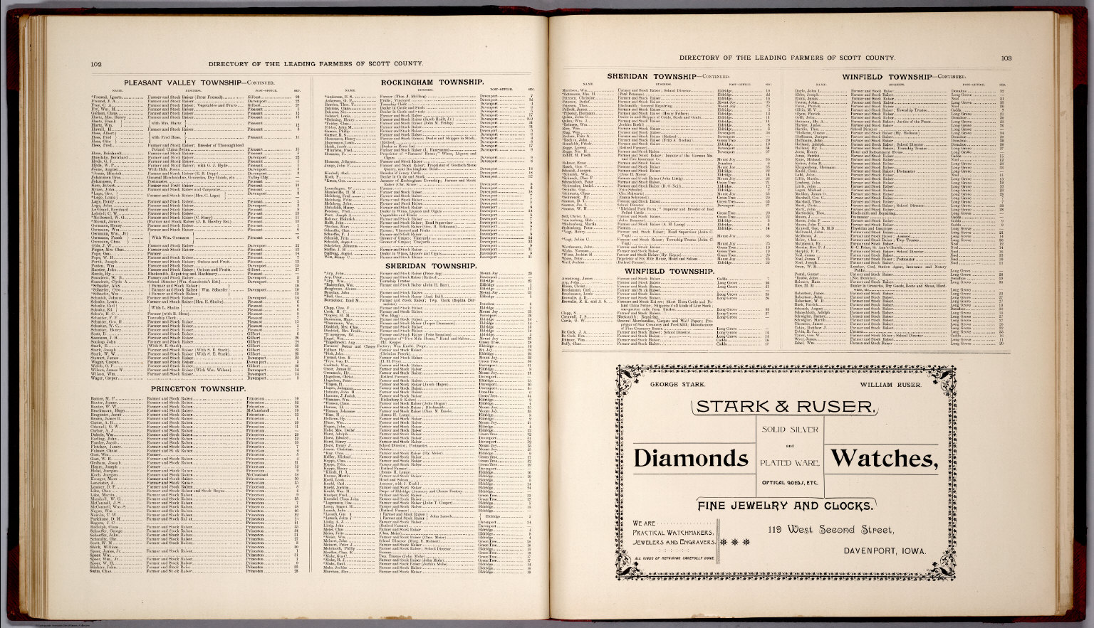 Text: Directory of the Leading Farmers of Scott County - (Continued ...