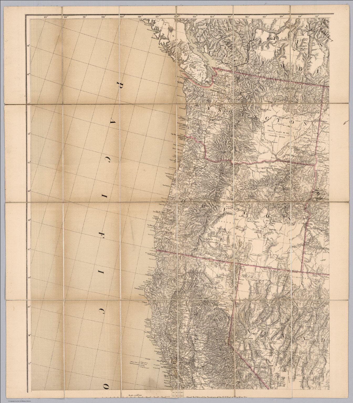 U.S. West of Mississippi R. 1. - David Rumsey Historical Map Collection