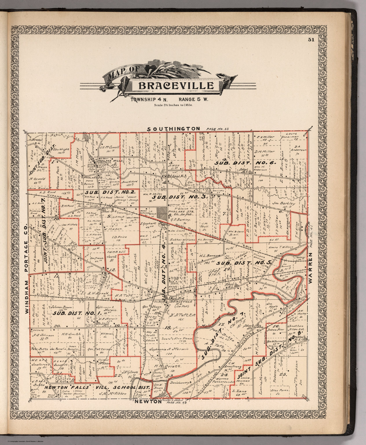 Bracevlle, Trumbull County, Ohio. - David Rumsey Historical Map Collection