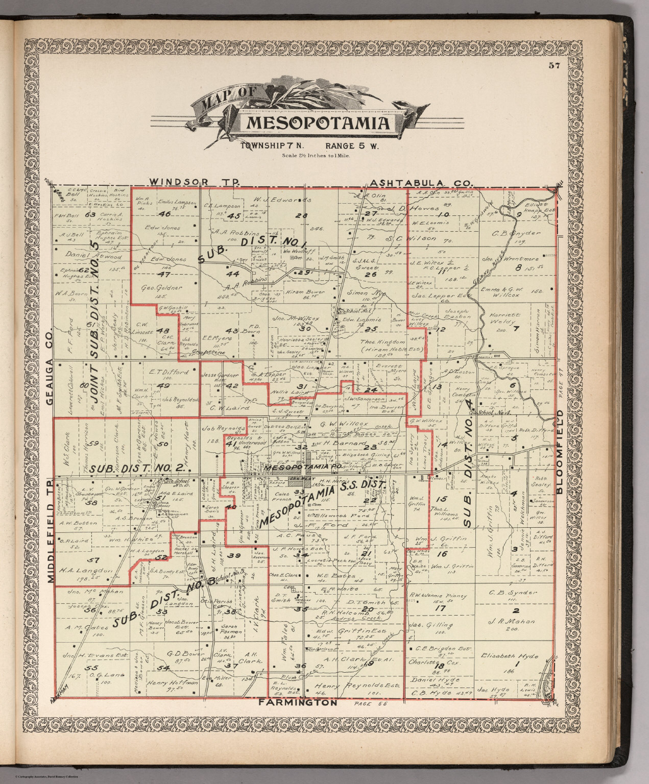 Mesopotamia, Trumbull County, Ohio. - David Rumsey Historical Map ...