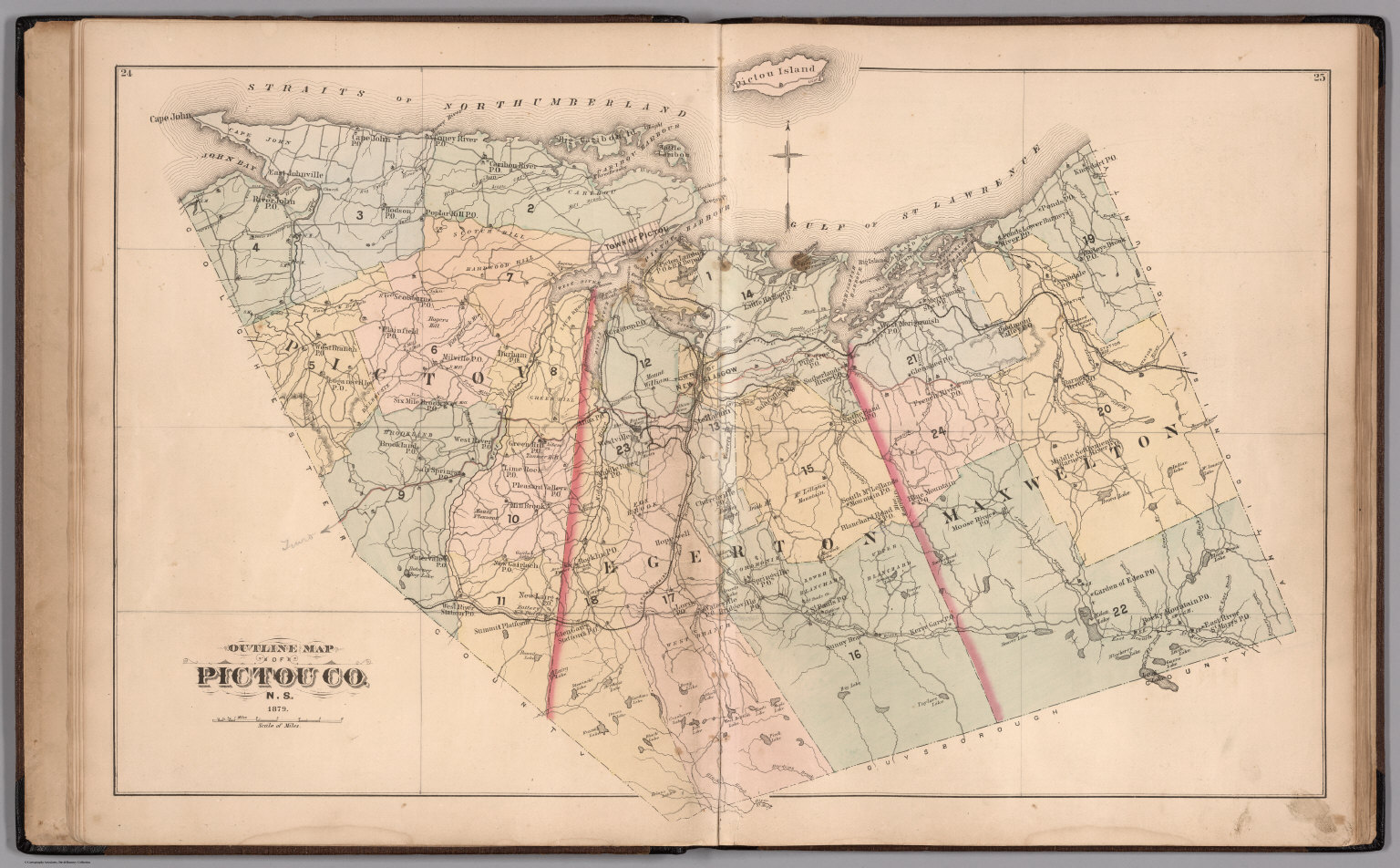 Outline Map of Pictou County, Nova Scotia, 1879. - David Rumsey ...