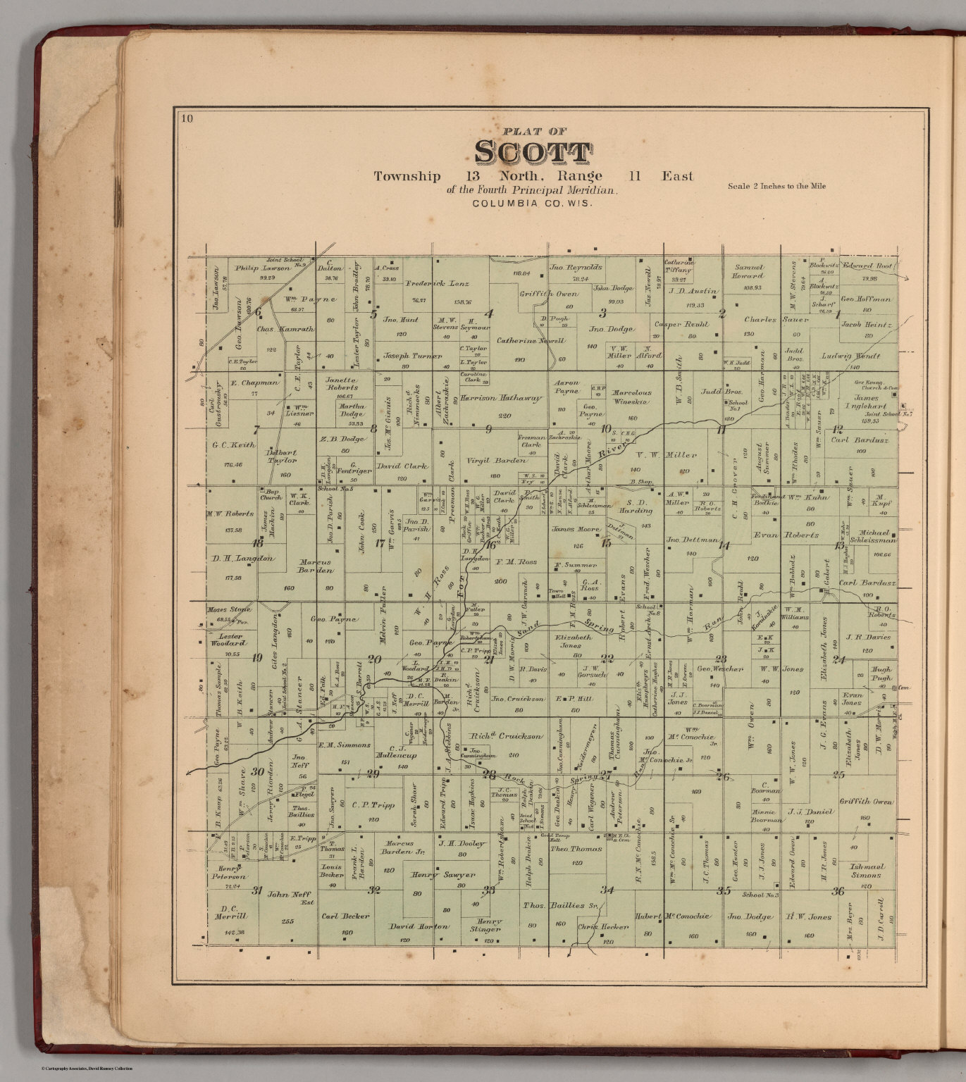 Scott Township, Columbia County, Wisconsin. - David Rumsey Historical ...