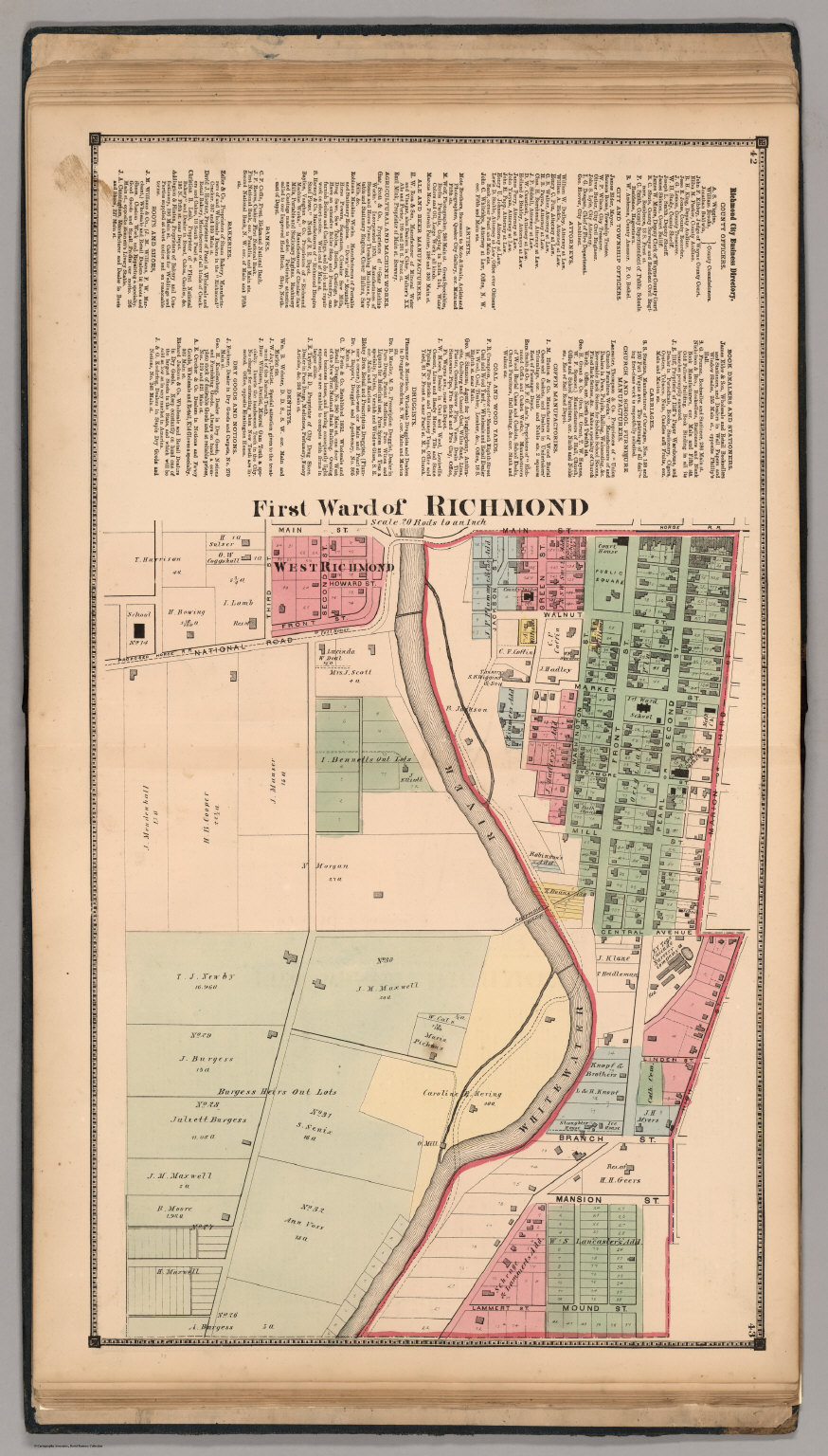 First Ward of Richmond, Wayne County, Indiana. - David Rumsey ...