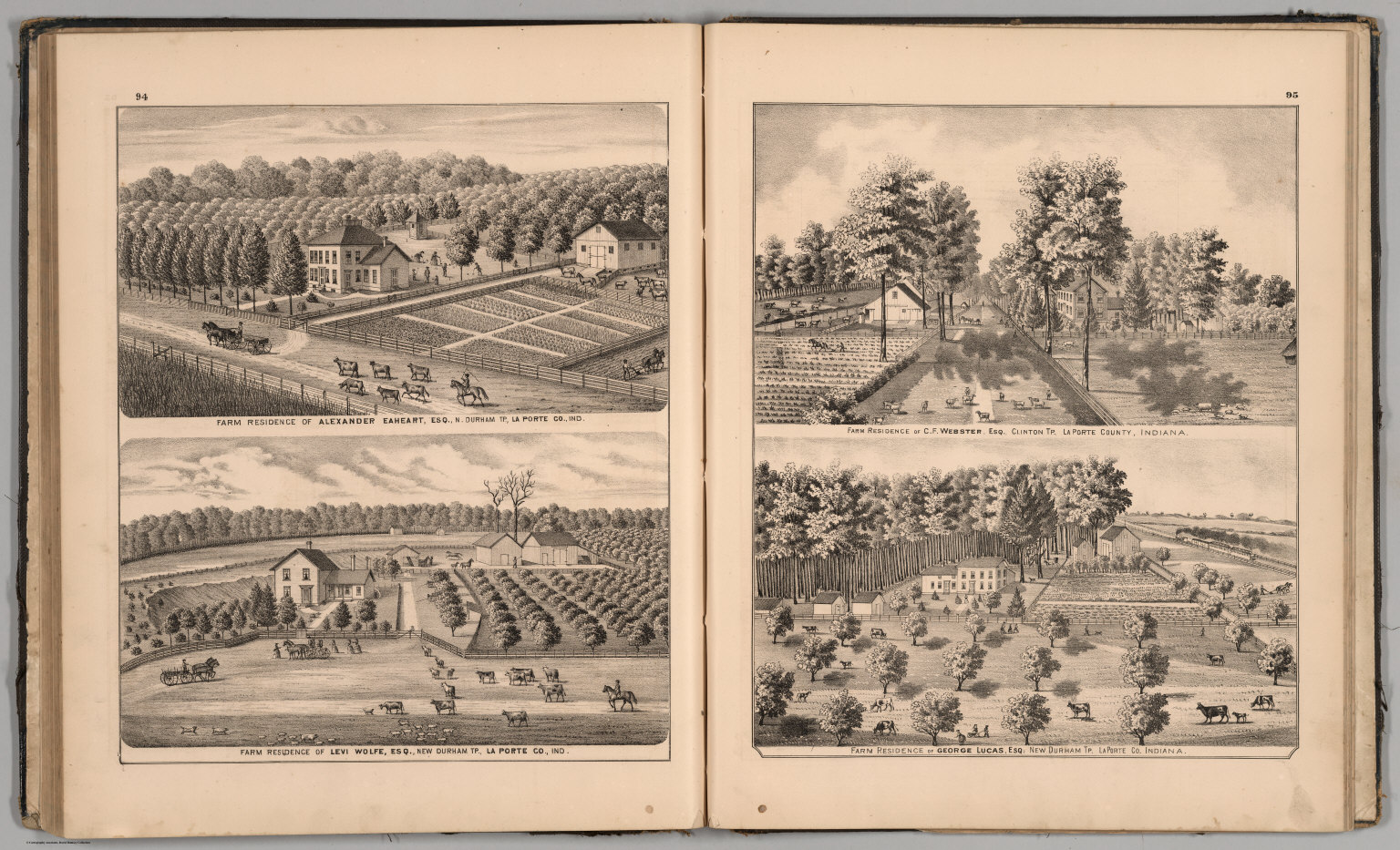 View: Residence of Alexander Eaheart, Levi Wolfe, C.F. Webster, and ...