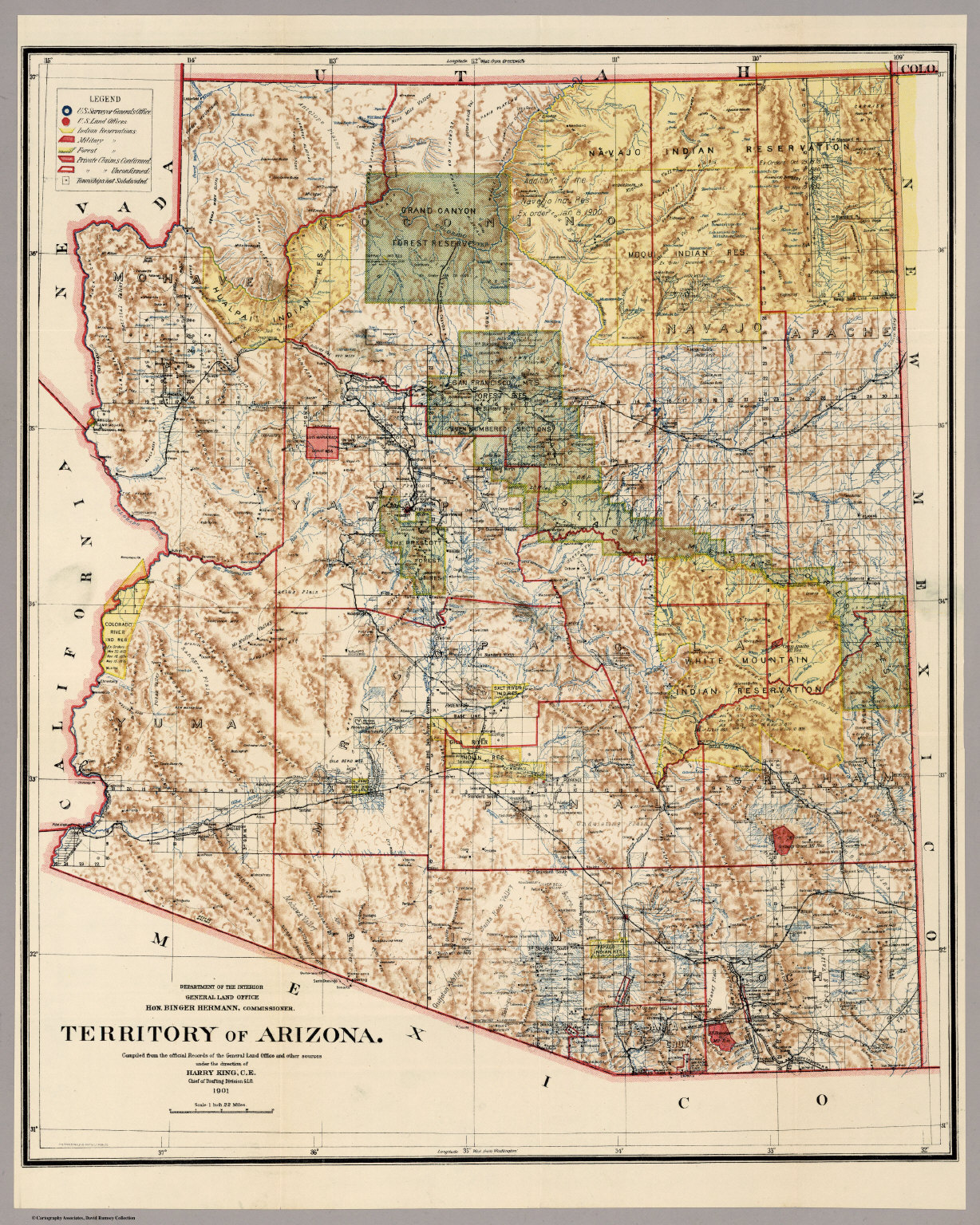 Territory of Arizona, 1901 - David Rumsey Historical Map Collection