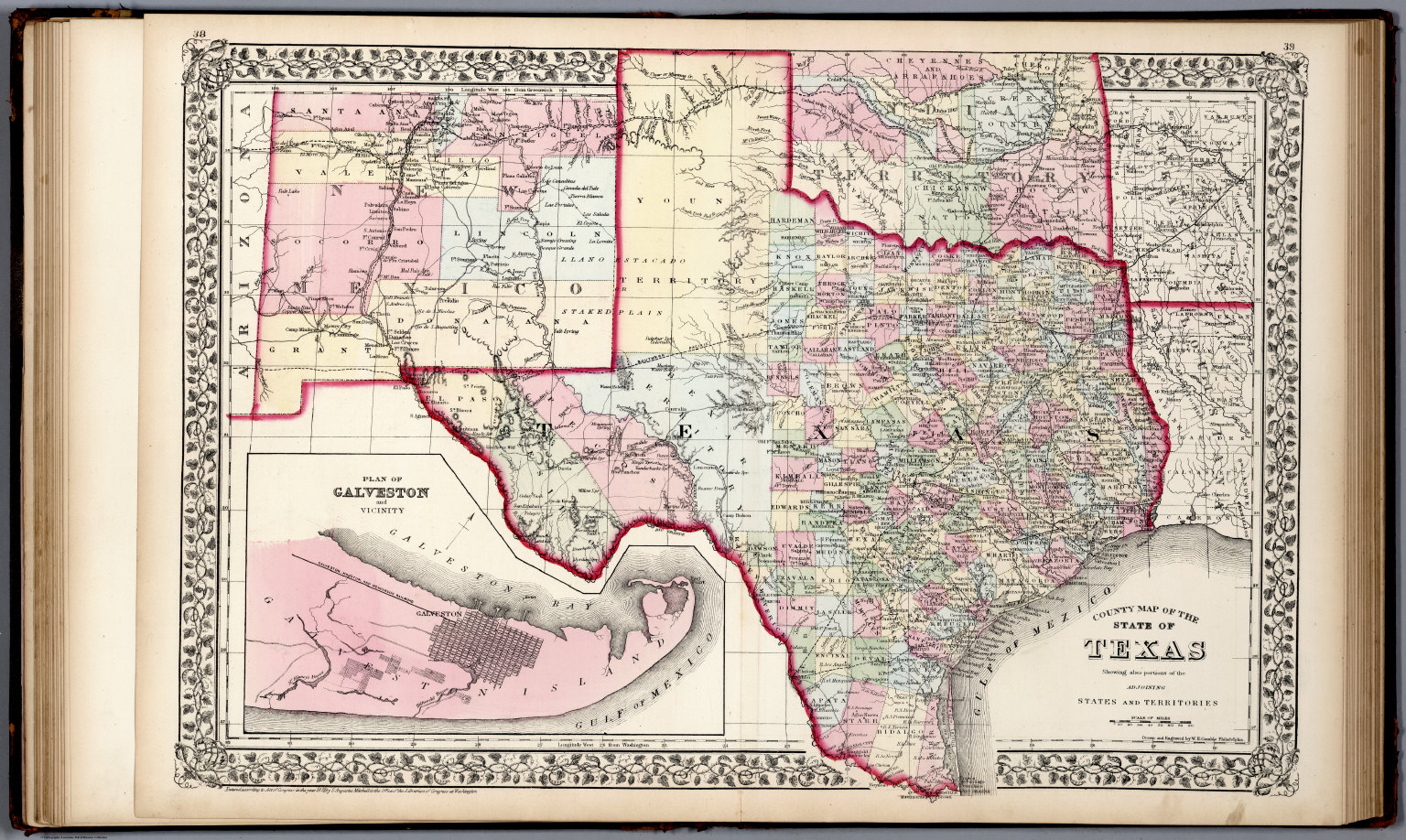 County map of the state of Texas - David Rumsey Historical Map Collection