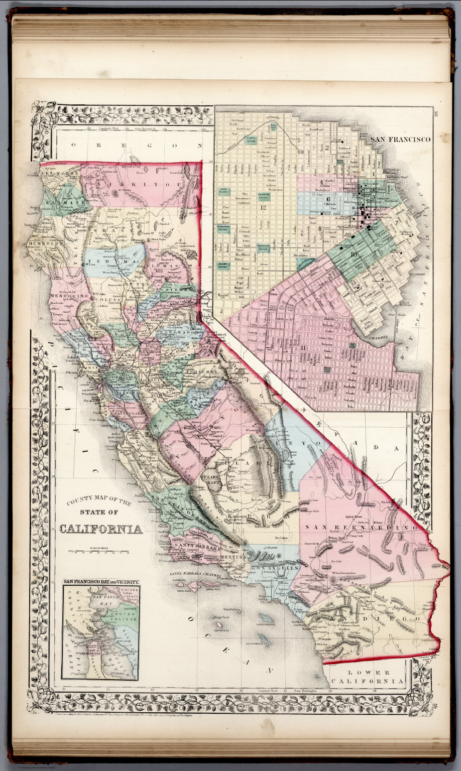 County map of the state of California - David Rumsey Historical Map ...