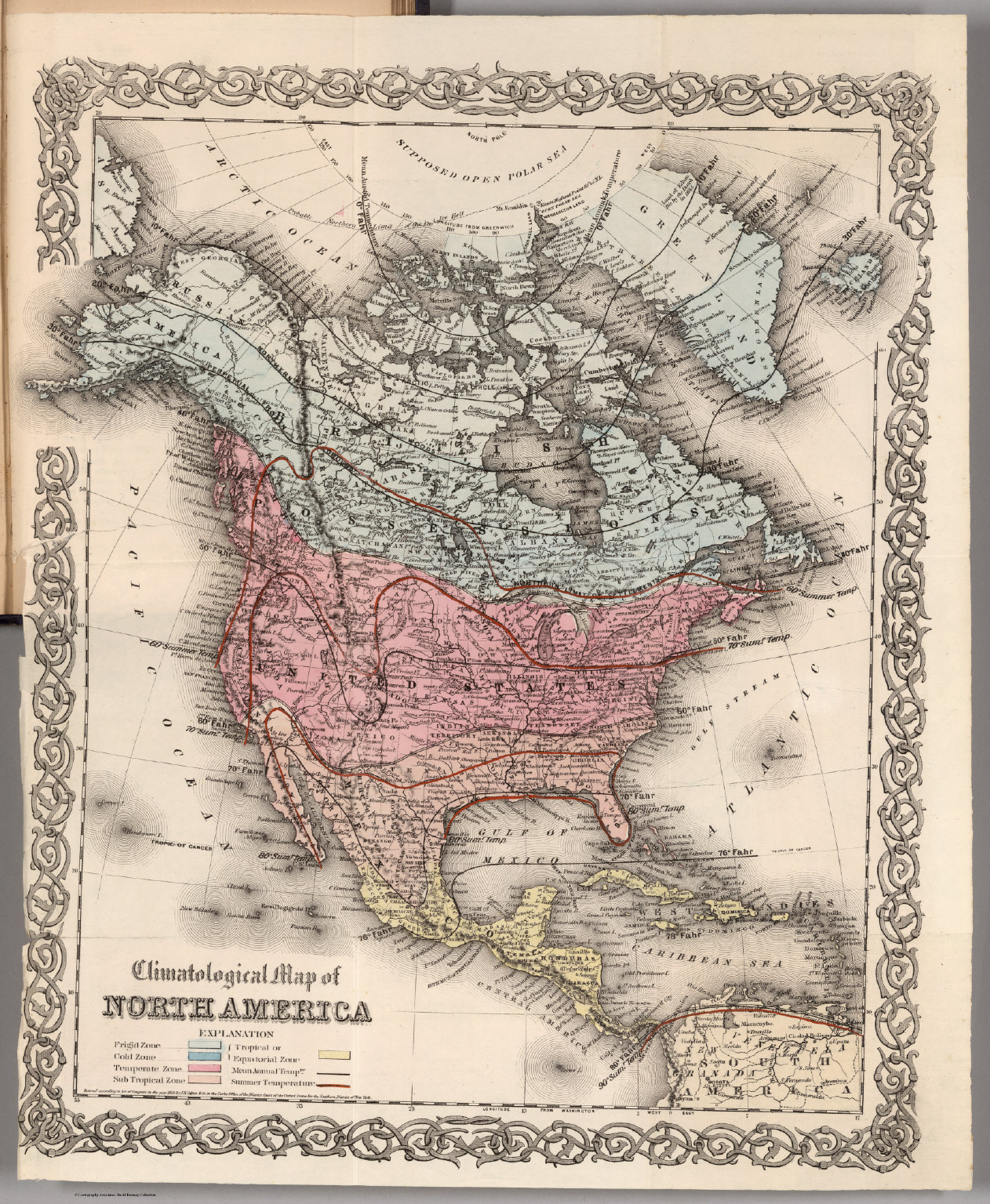Climatological Map of North America. - David Rumsey Historical Map ...