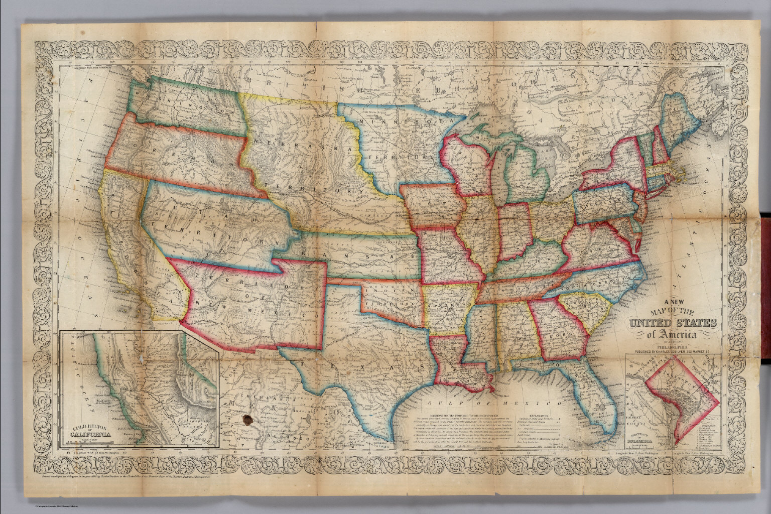 Map Of The United States of America - David Rumsey Historical Map ...
