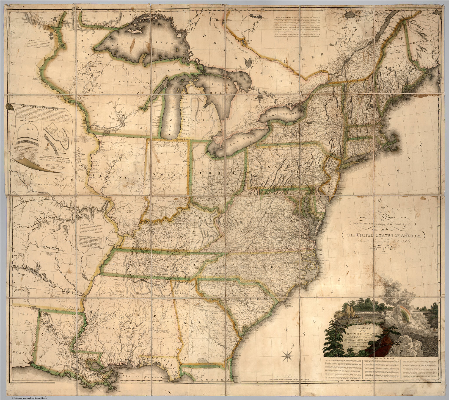 Map of the United States and British Provinces of Upper and Lower ...
