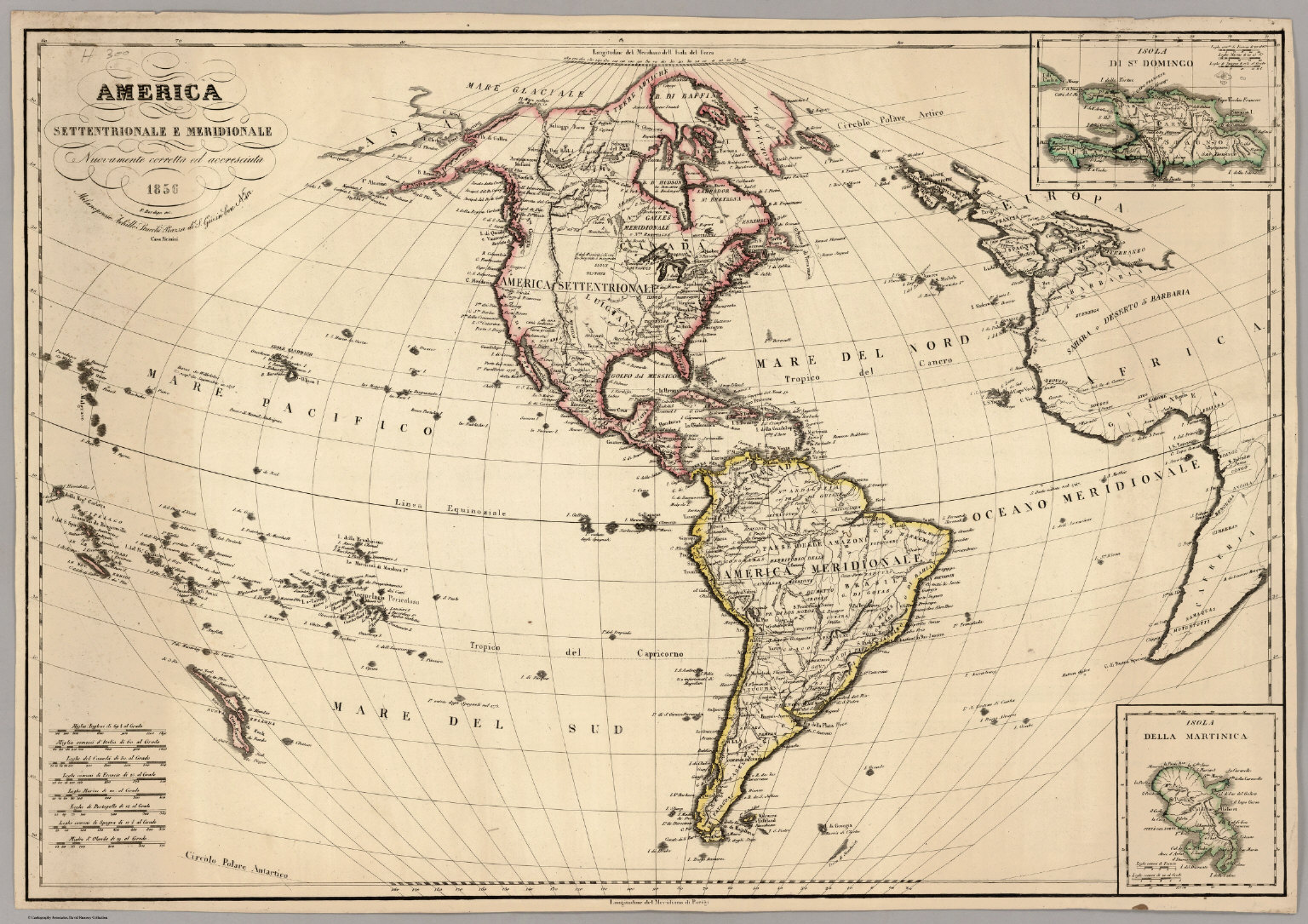 America Settentrionale E Meridionale Nuovamente - David Rumsey ...