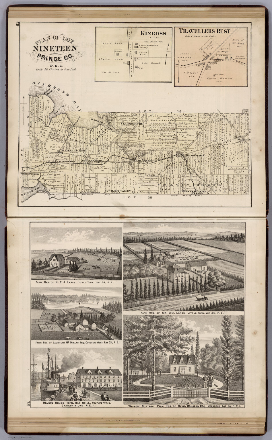 Views: Residences of P.E.I. Map: Plan of Lot Nineteen, Prince Co., P.E ...