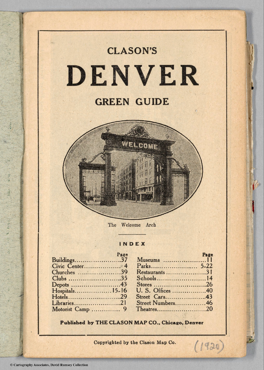 Title Page: Denver Green Guide - David Rumsey Historical Map Collection