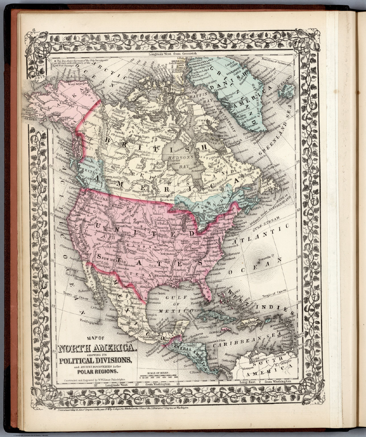 Map of North America. showing its Political Divisions - David Rumsey ...