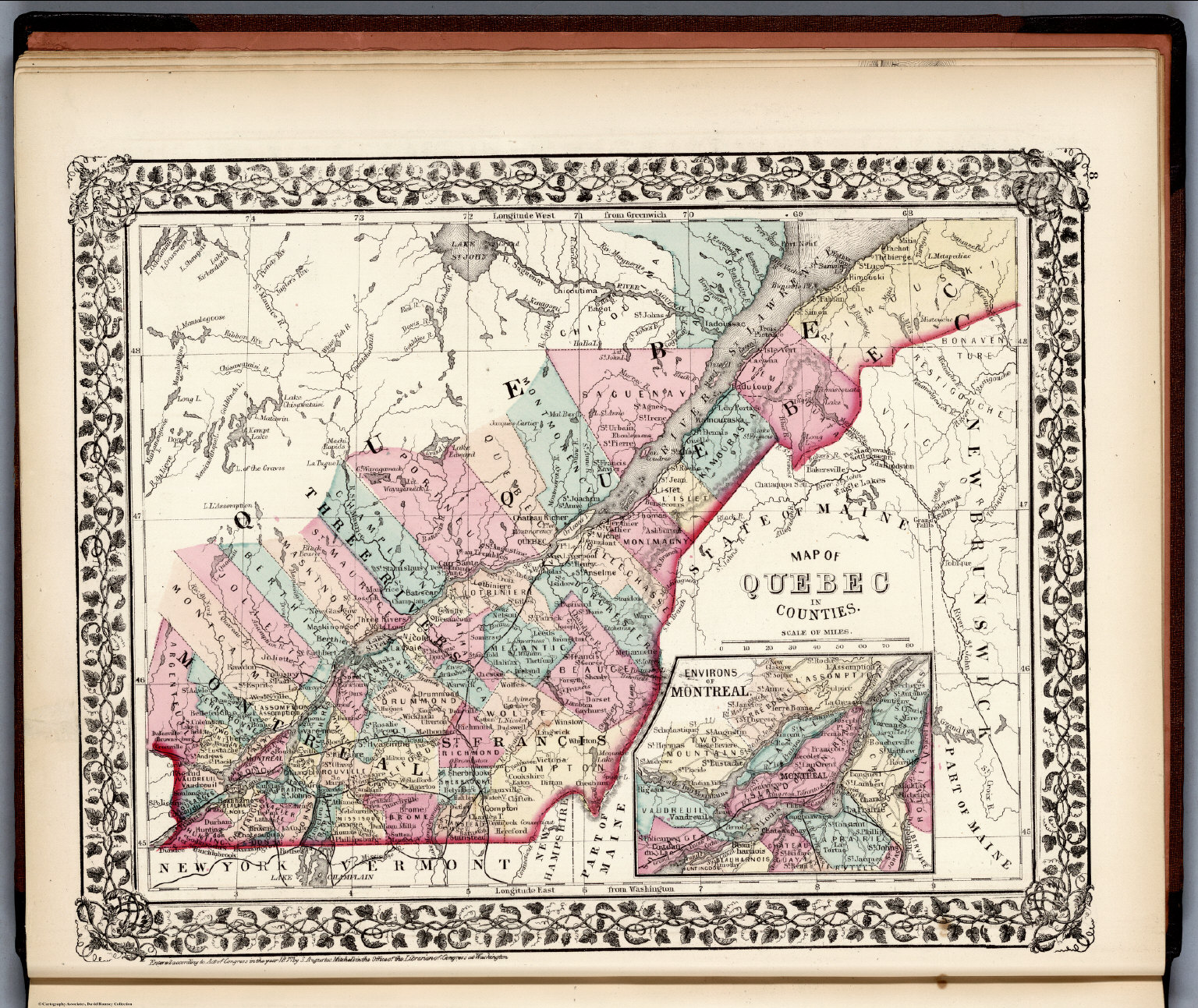 Map of Quebec in Counties - David Rumsey Historical Map Collection