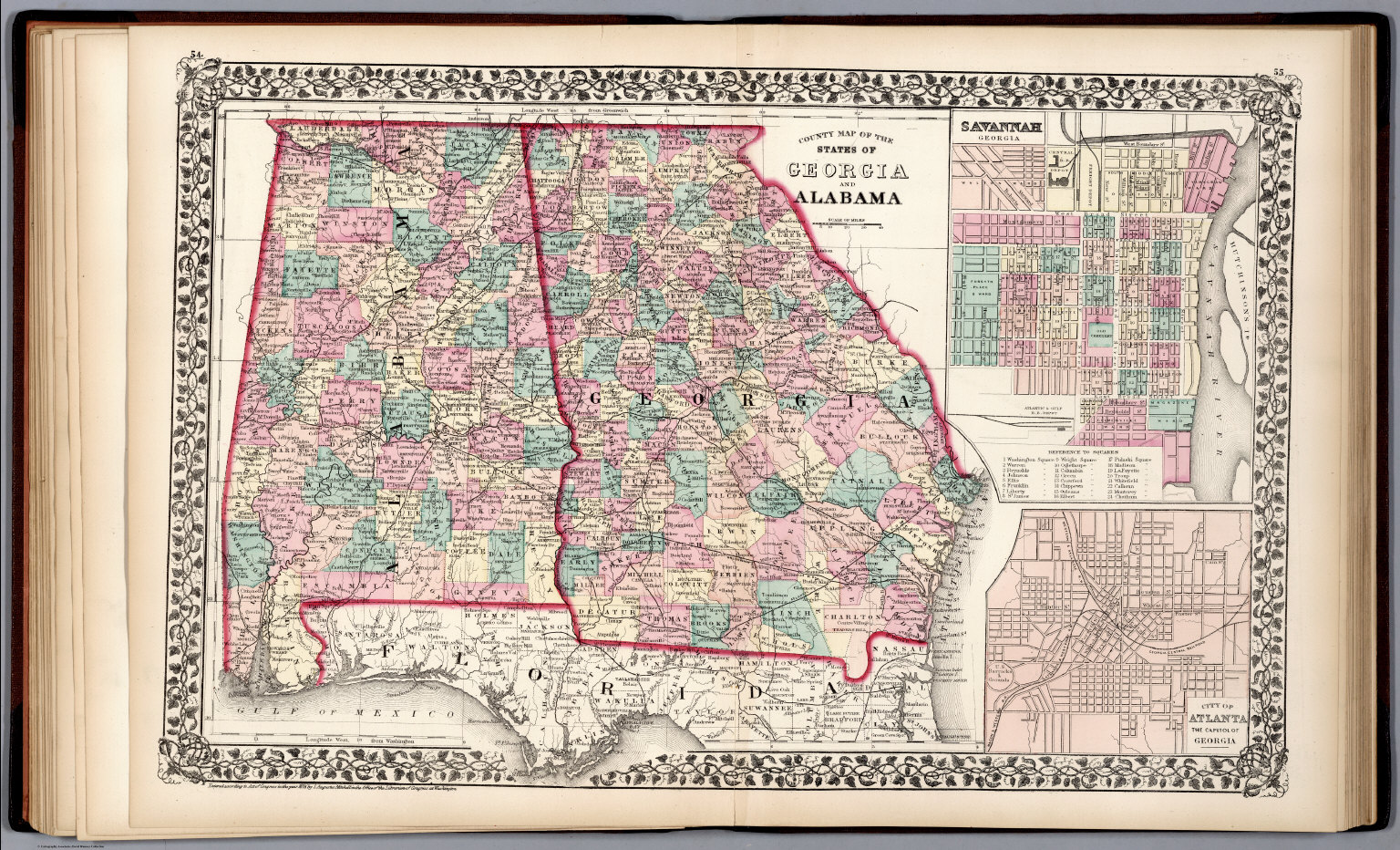 County map of the States of Georgia and Alabama - David Rumsey ...