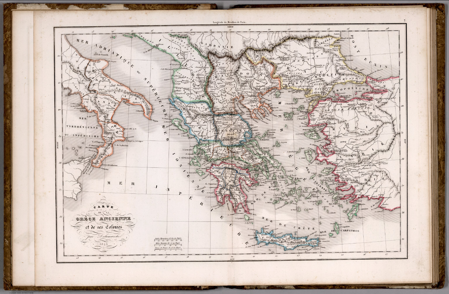 Grece Ancienne et de ses Colonies ... 1845. - David Rumsey Historical ...