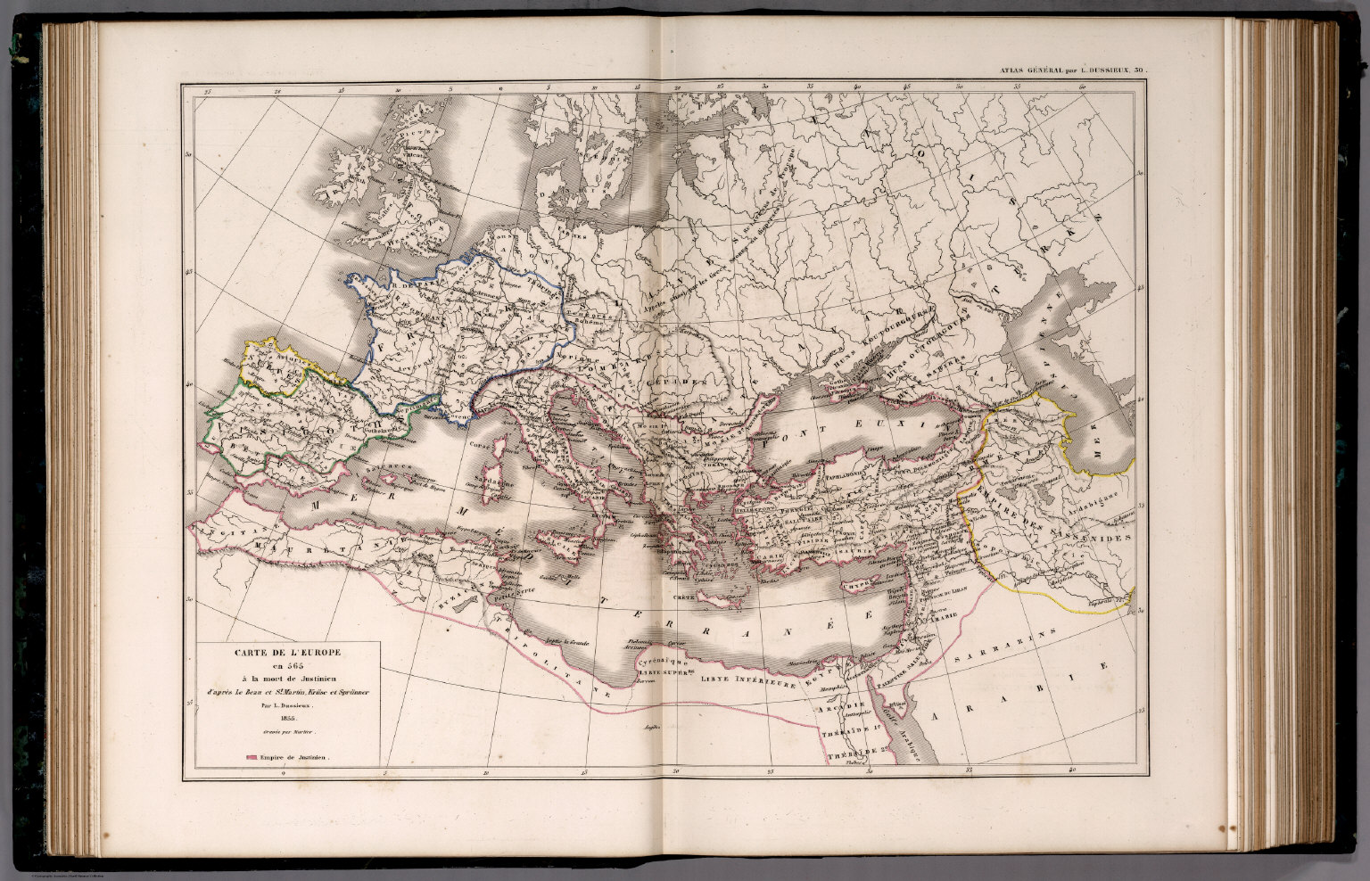 30. Carte de L'Europe en 565 a la mort de Justinien. - David Rumsey ...