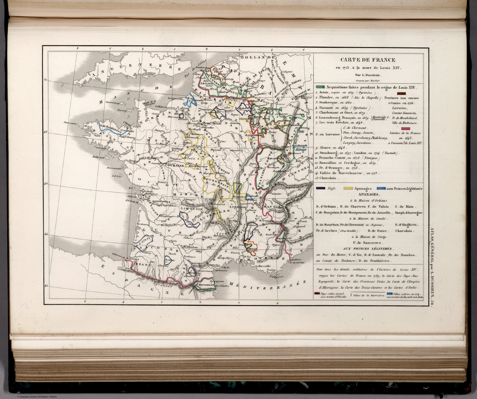 54. Carte de France en 1715 a la mort de Louis XIV. - David Rumsey ...