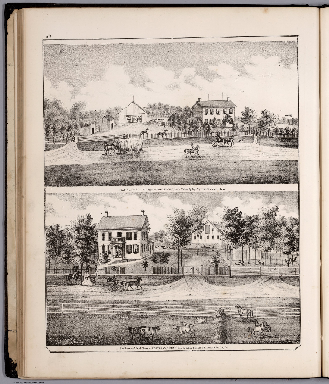 View: Residences of Philip Cox, Foster Carmean, Des Moines County, Iowa ...