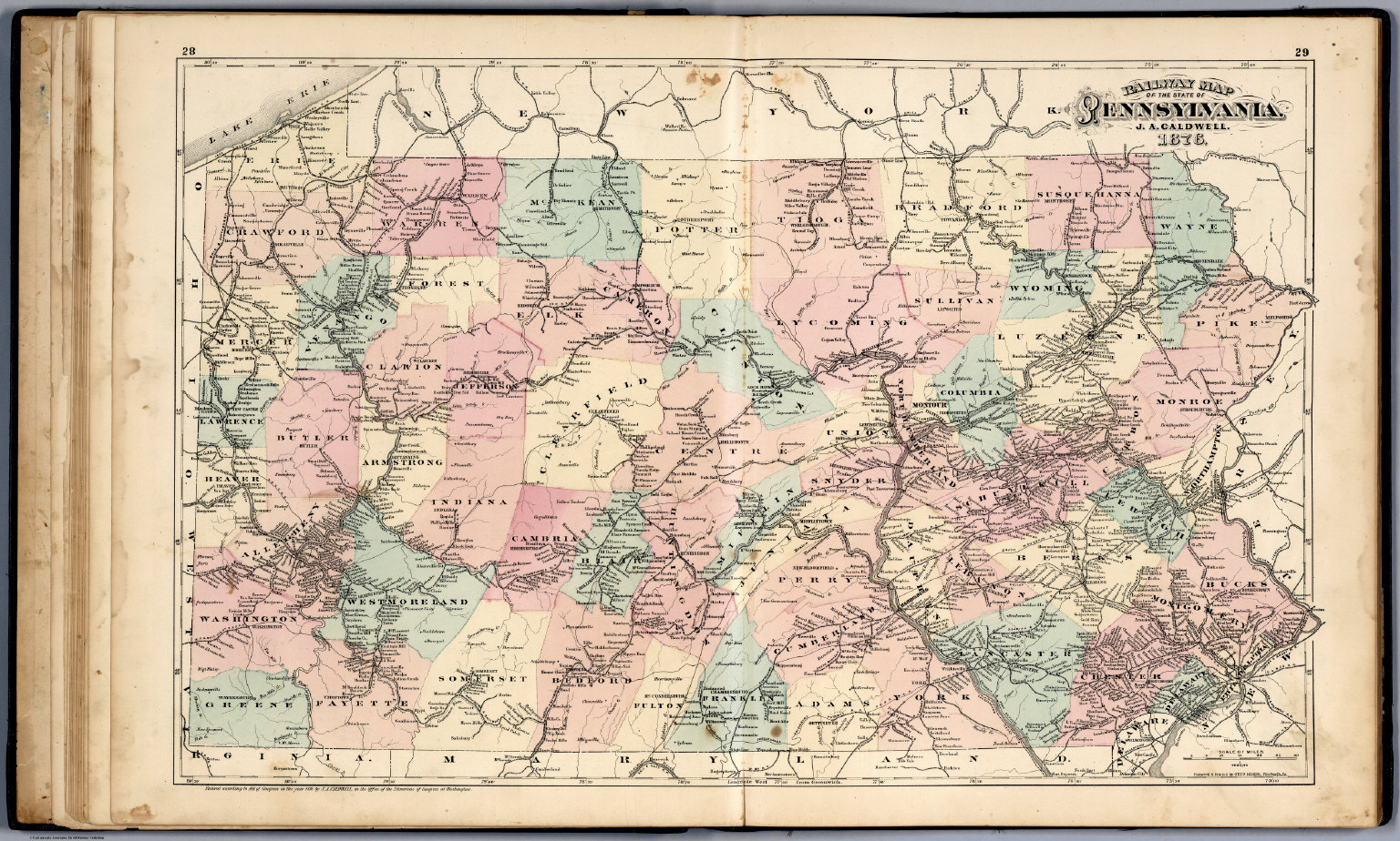 Railway Map of the State of Pennsylvania. - David Rumsey Historical Map ...