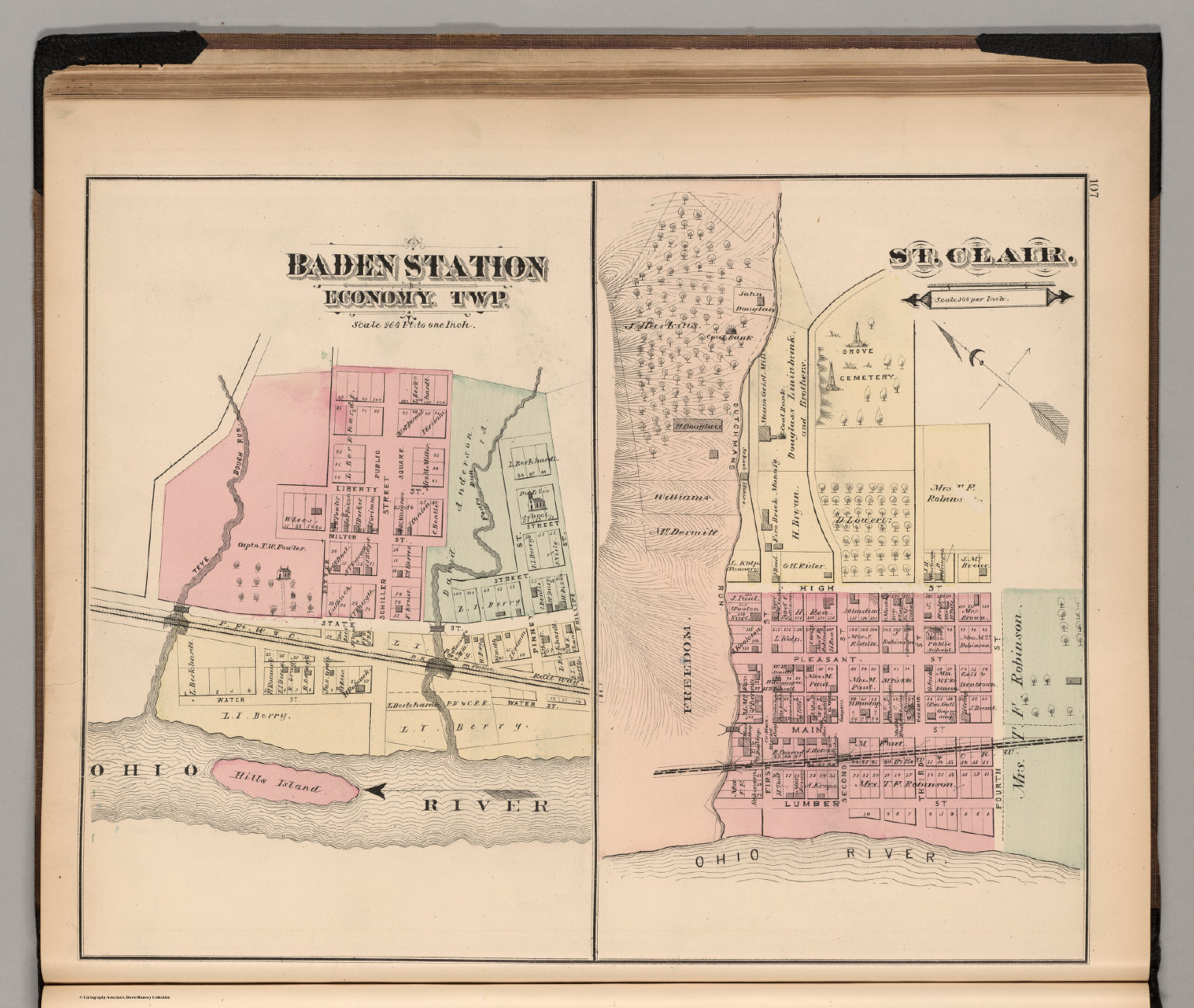 Baden Station Economy Twp. ; St. Clair - David Rumsey Historical Map ...