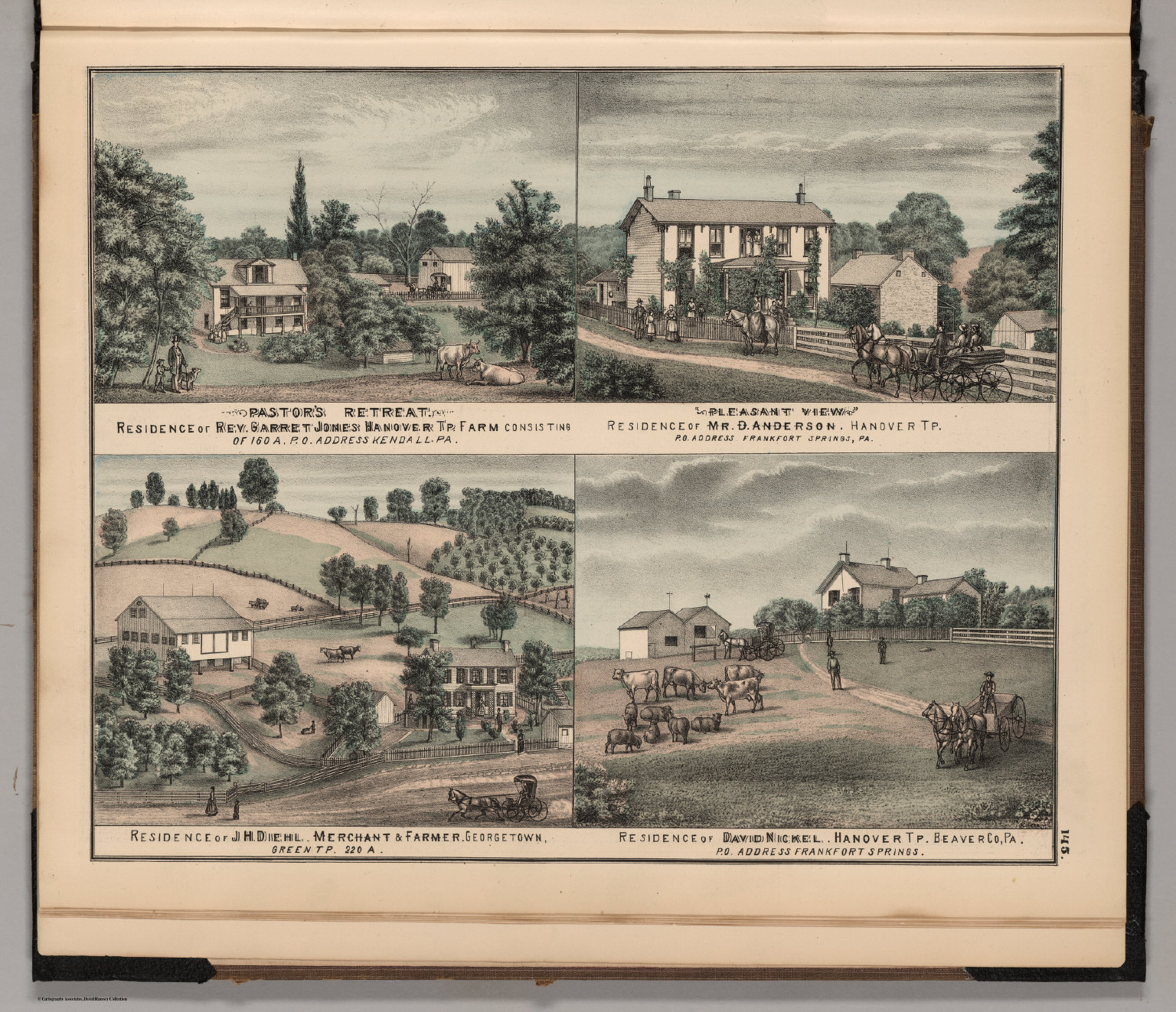 Pastor's Treat. Pleasant View. Res. of J.H. Diehl. Res. of David Nickel ...