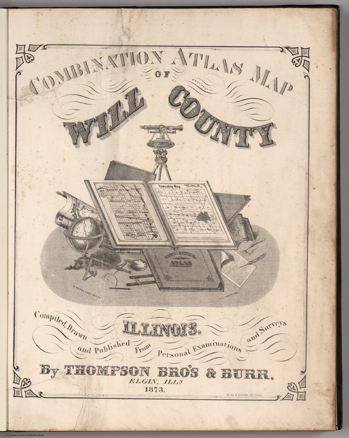 Title Page: Combination Atlas Map Of Will County, Illinois. - David ...