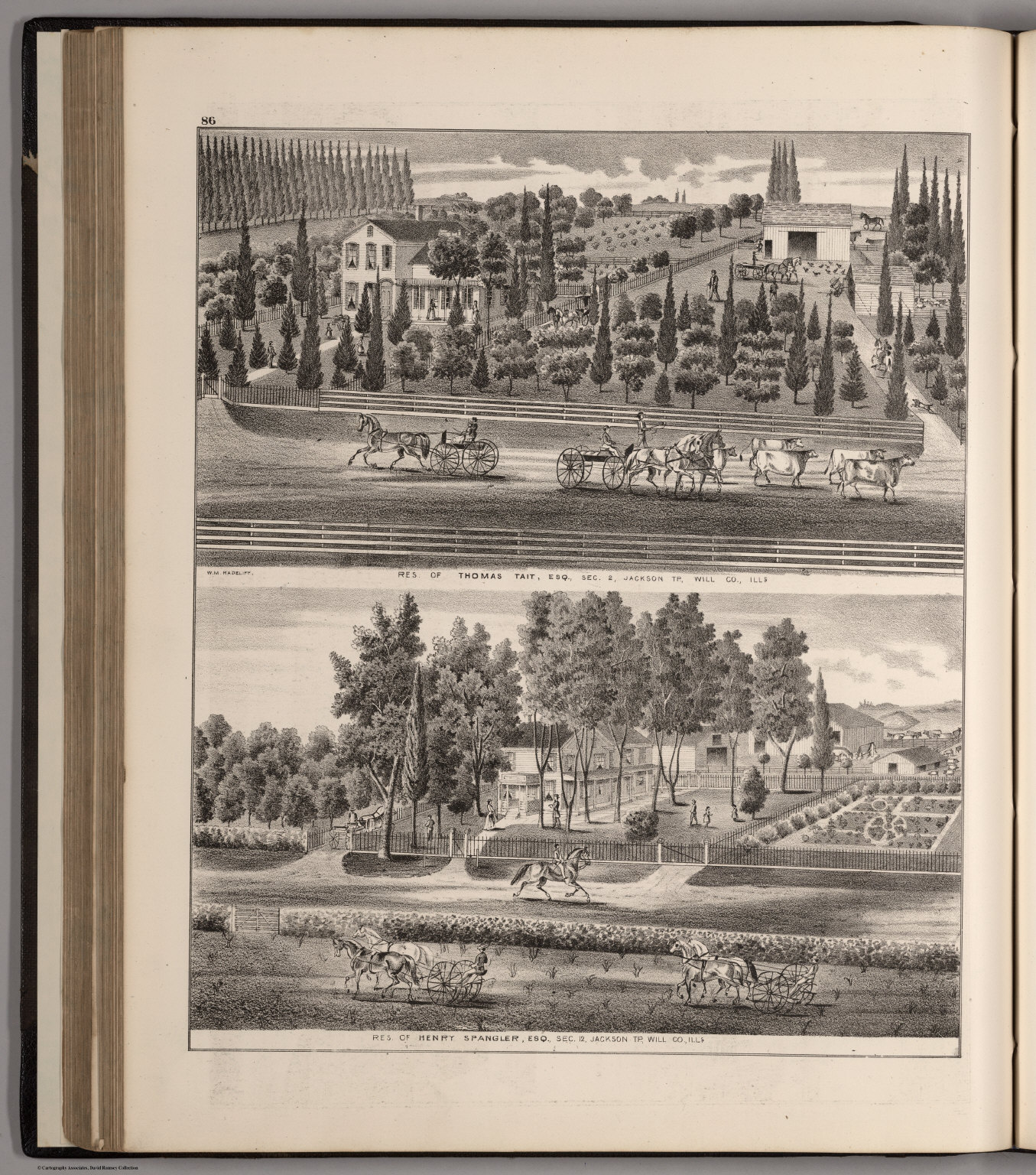 View: Residences of Thomas Tait, Henry Spangler. - David Rumsey ...