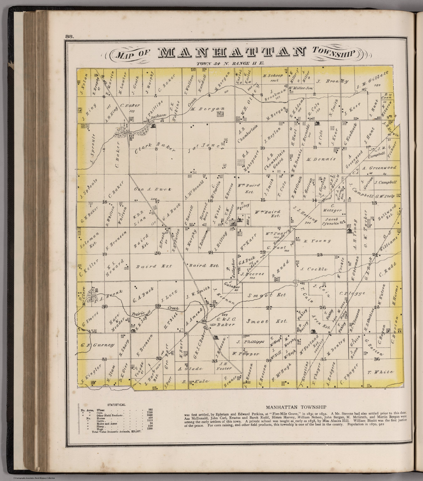 Manhattan Township, Town 34 N. Range 11 E., Will County, Illinois ...