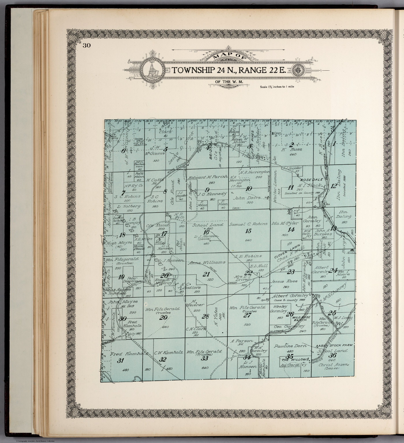 Township 24 N., Range 22 E., Douglas County, Washington. - David Rumsey ...