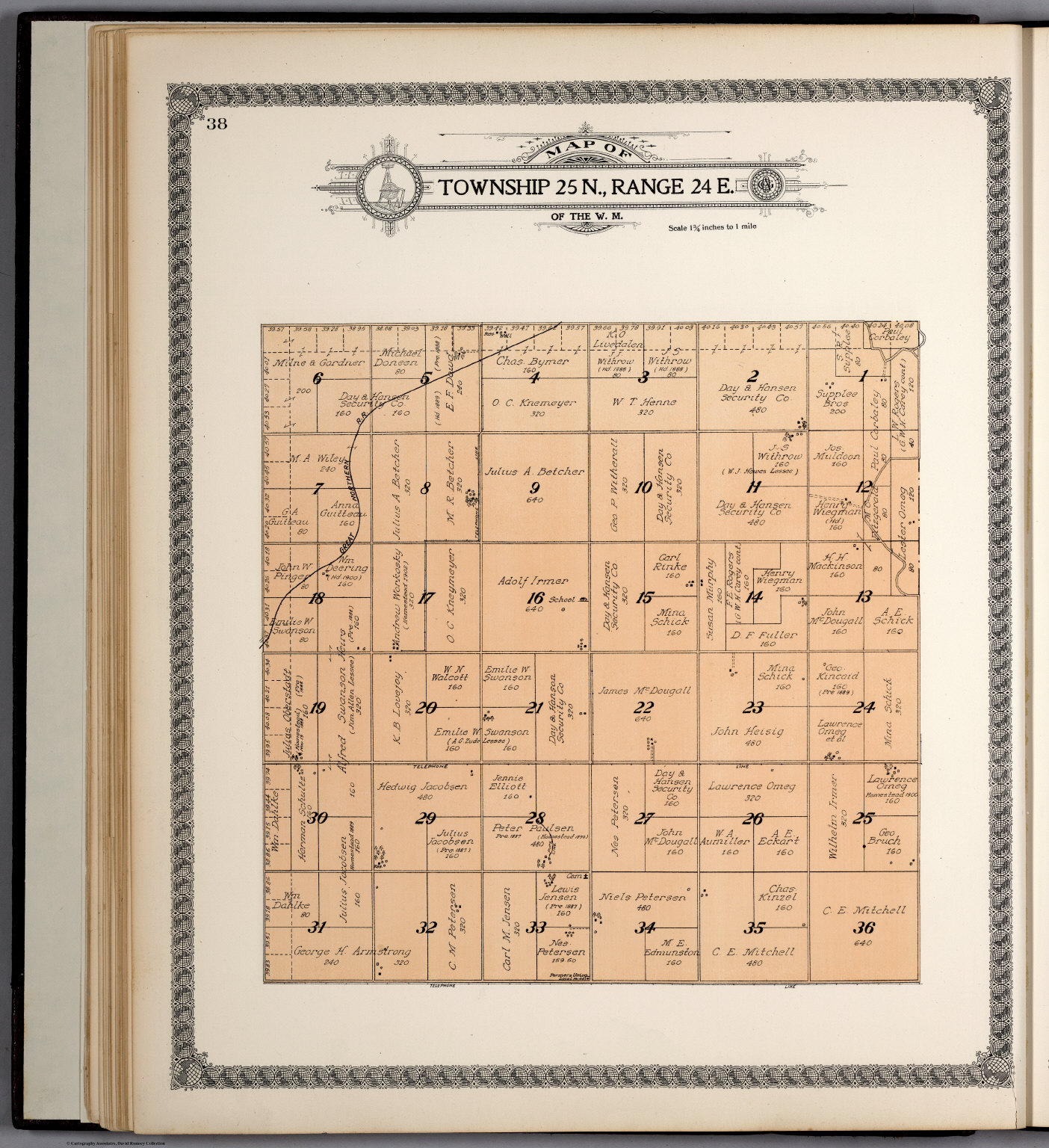 Township 25 N., Range 24 E., Douglas County, Washington. - David Rumsey ...
