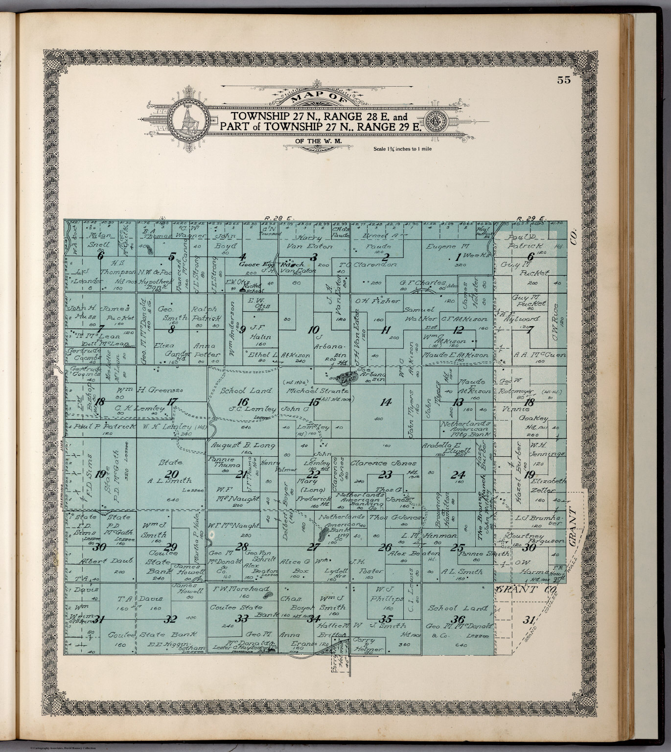 Township 27 N., Range 28 E.; Part of Township 27 N., Range 29 E ...
