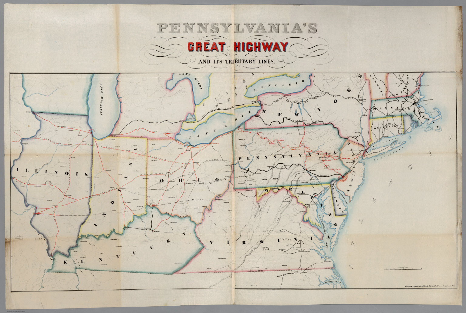 Pennsylvania's Great Highway And Its Tributary Lines - David Rumsey ...