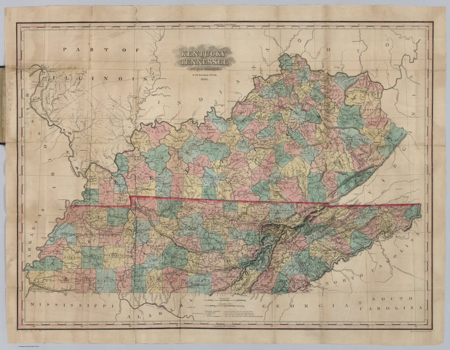 Kentucky And Tennessee - David Rumsey Historical Map Collection