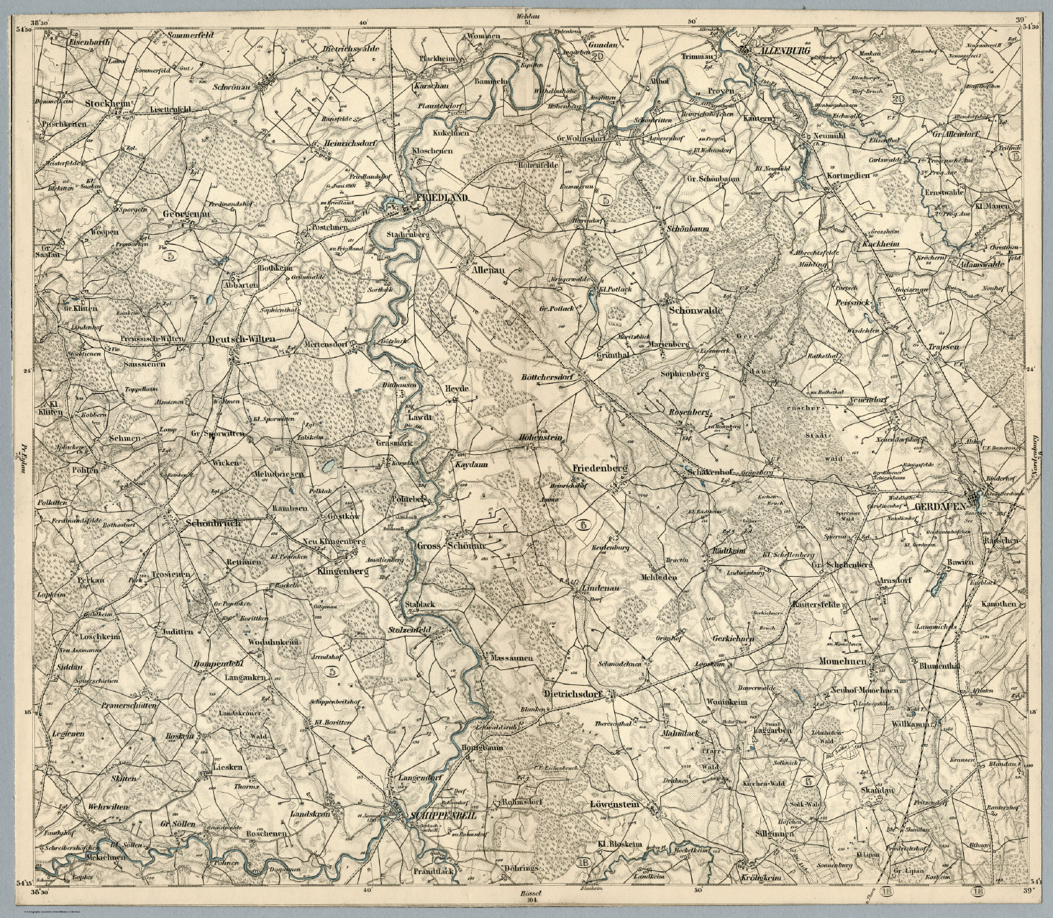 Composite: 75. Friedland a. d. Alle. (Germany) - David Rumsey ...