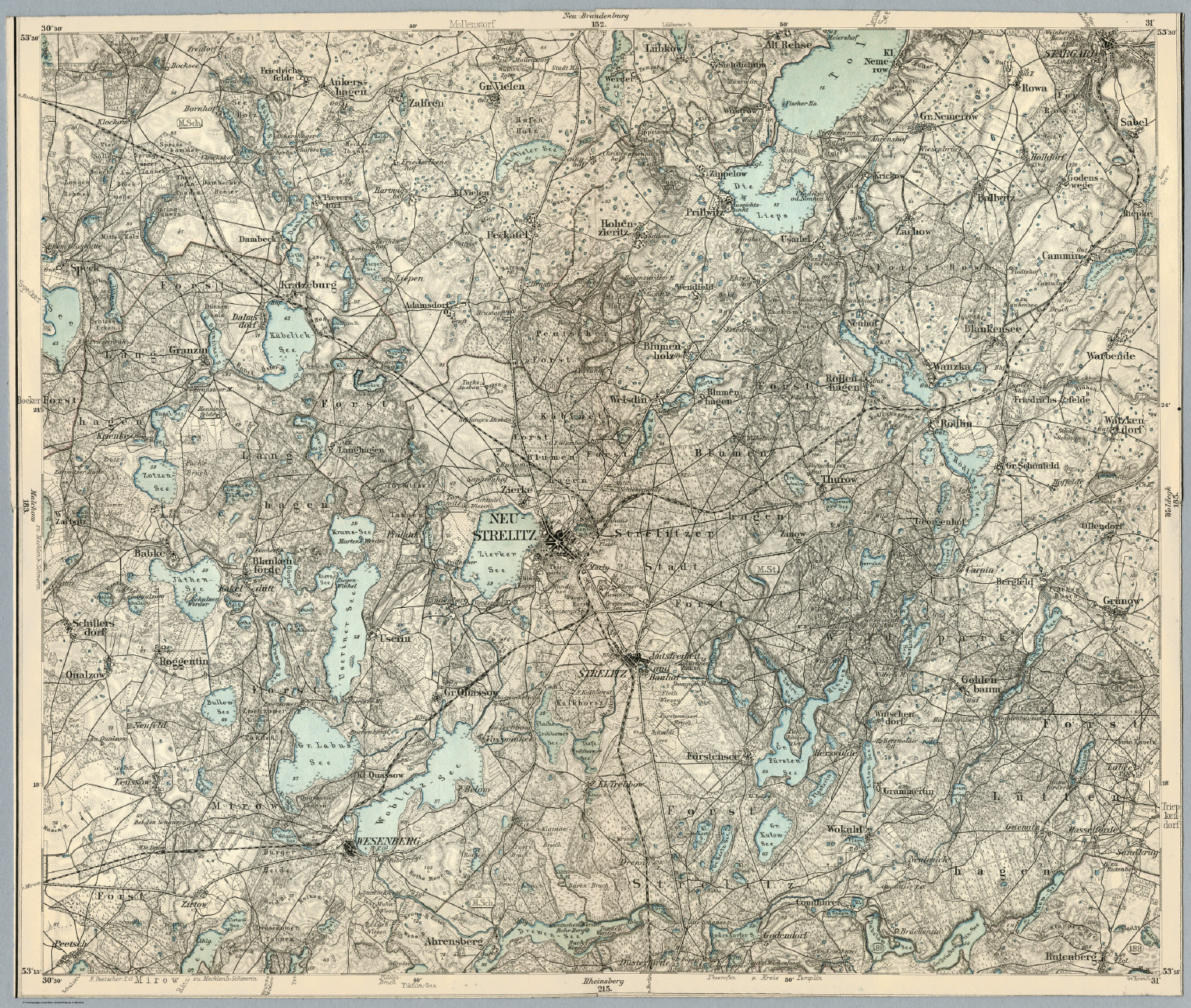 Composite: 184. Neu-Strelitz. (Germany) - David Rumsey Historical Map ...