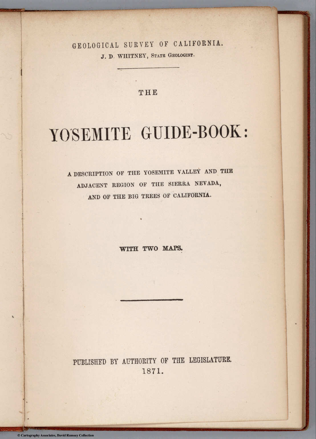 Title Page: The Yosemite Guide-Book (pocket edition). - David Rumsey ...