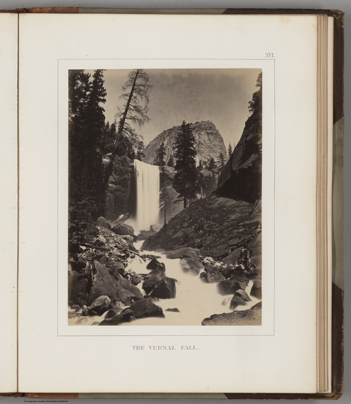 View: The Vernal Fall. - David Rumsey Historical Map Collection