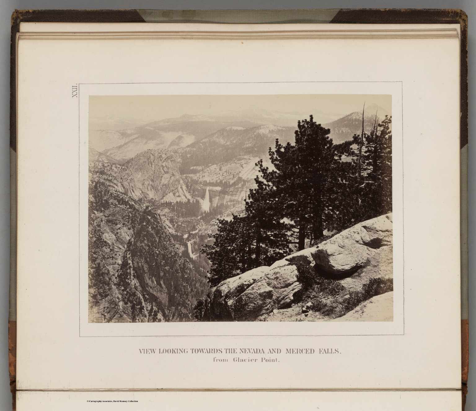 View: View Looking towards the Nevada and Merced Falls, from Glacier ...