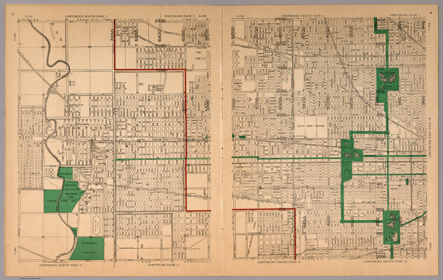 Map of Chicago with new street changes - David Rumsey Historical Map ...
