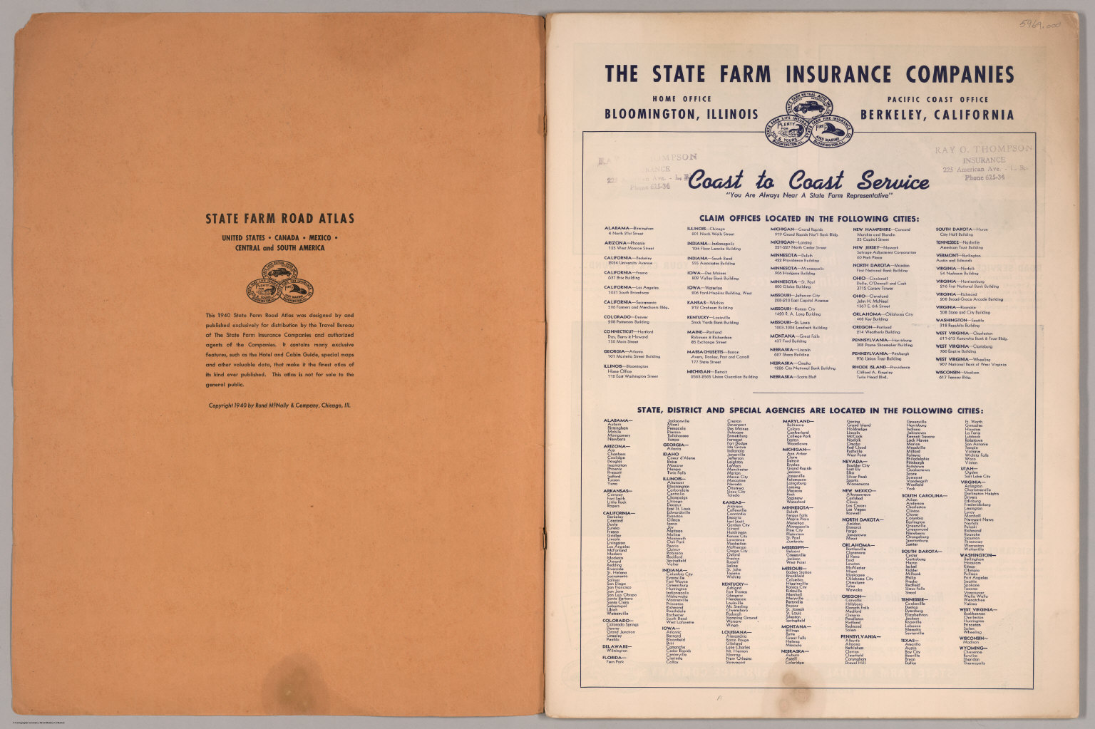 Title Page: State Farm Road Atlas: United States, Canada, Mexico, South ...