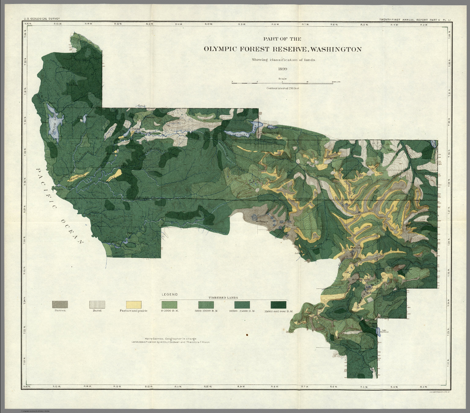 Plate LI. Land Classification in Olympic Forest Reserve, Washington ...