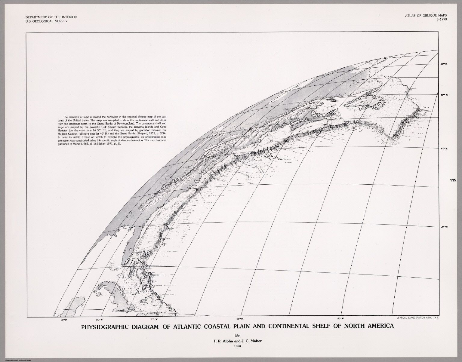 Physiographic Diagram of Atlantic Coastal Plain and Continental Shelf ...