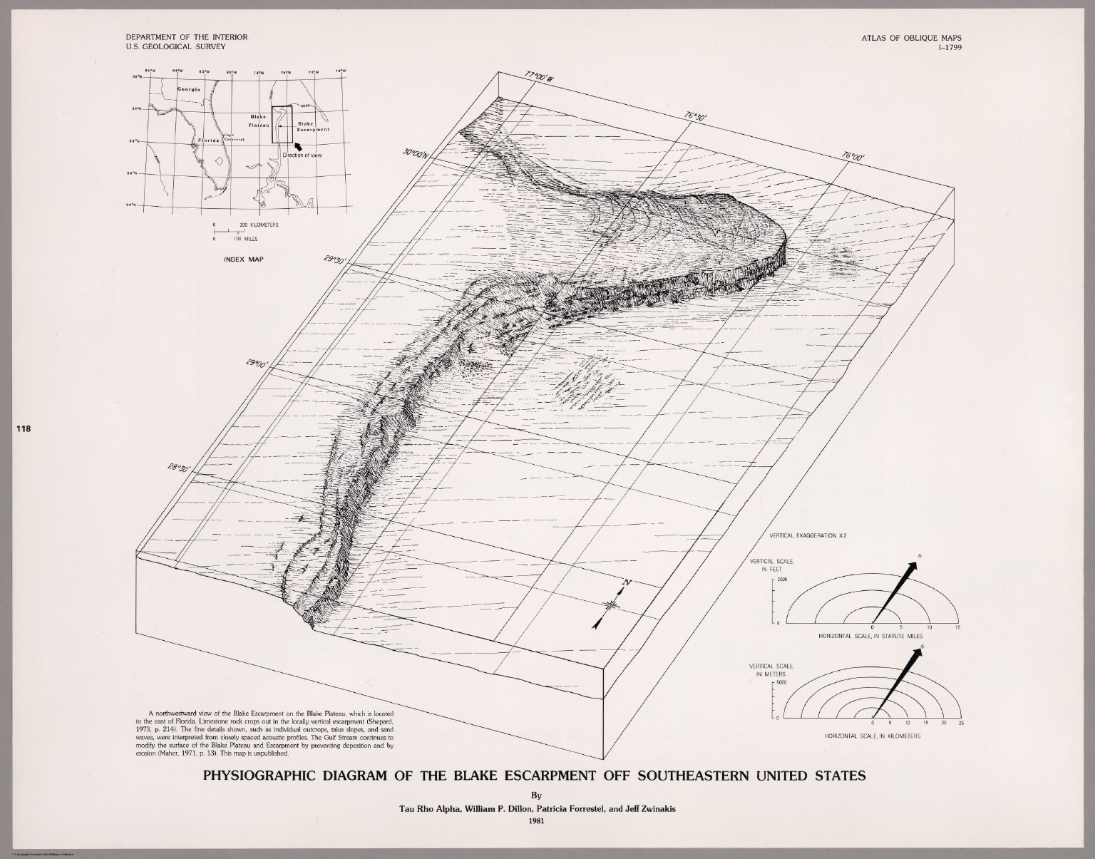 Physiographic Diagram of the Blake Escarpment Off Southeastern United ...