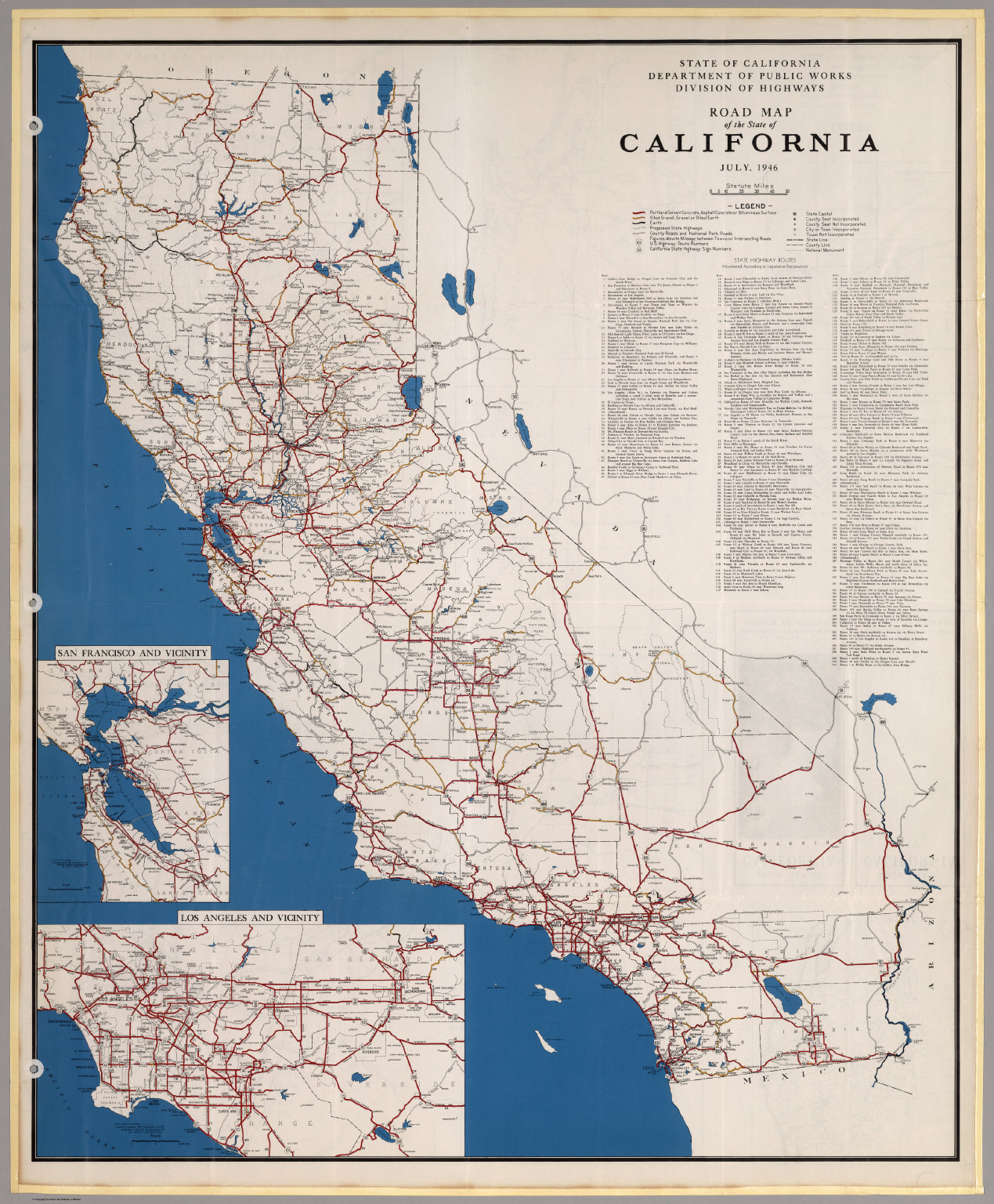 Road Map of the State of California, July, 1946. - David Rumsey ...